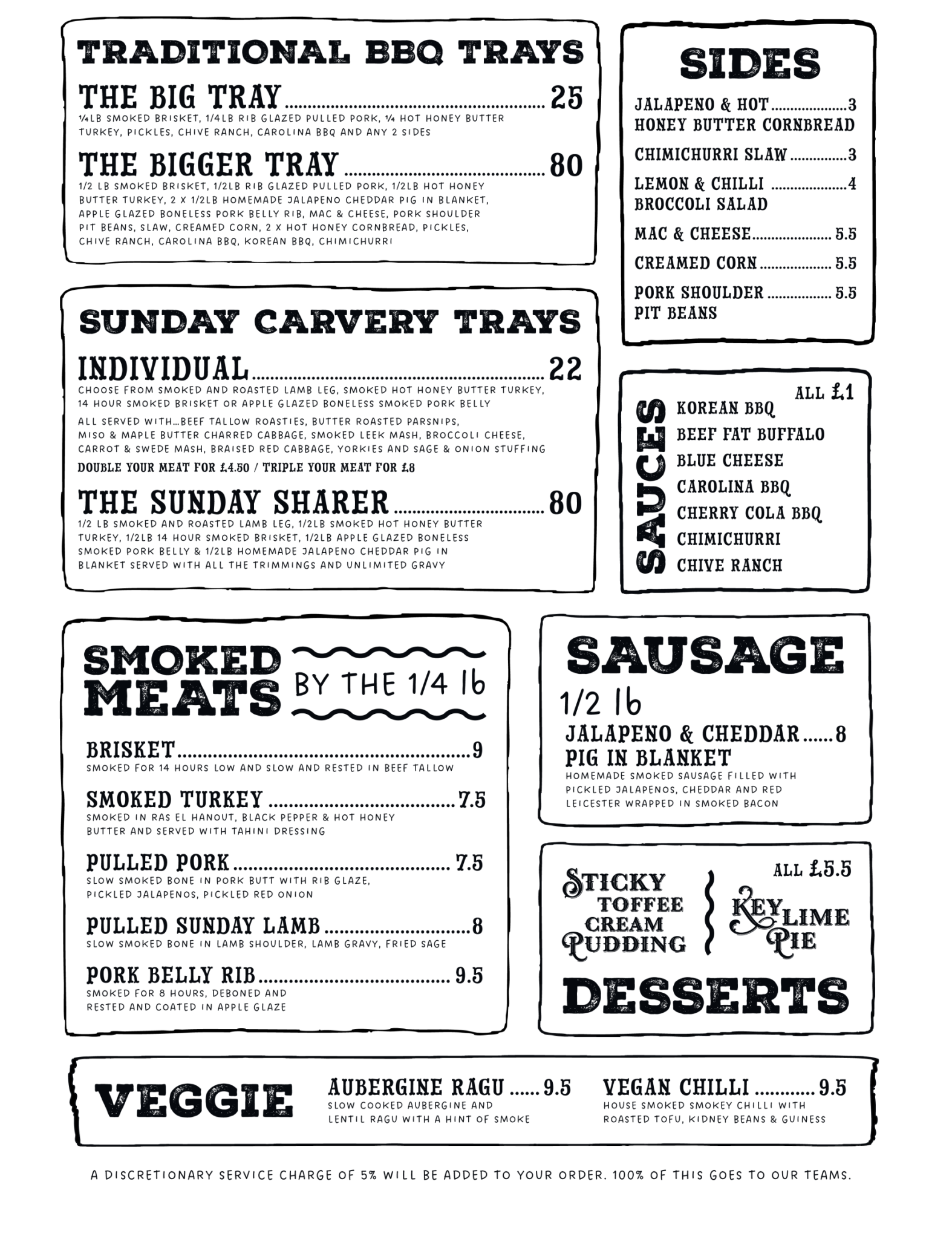 Sunday Menus – Big Tray BBQ