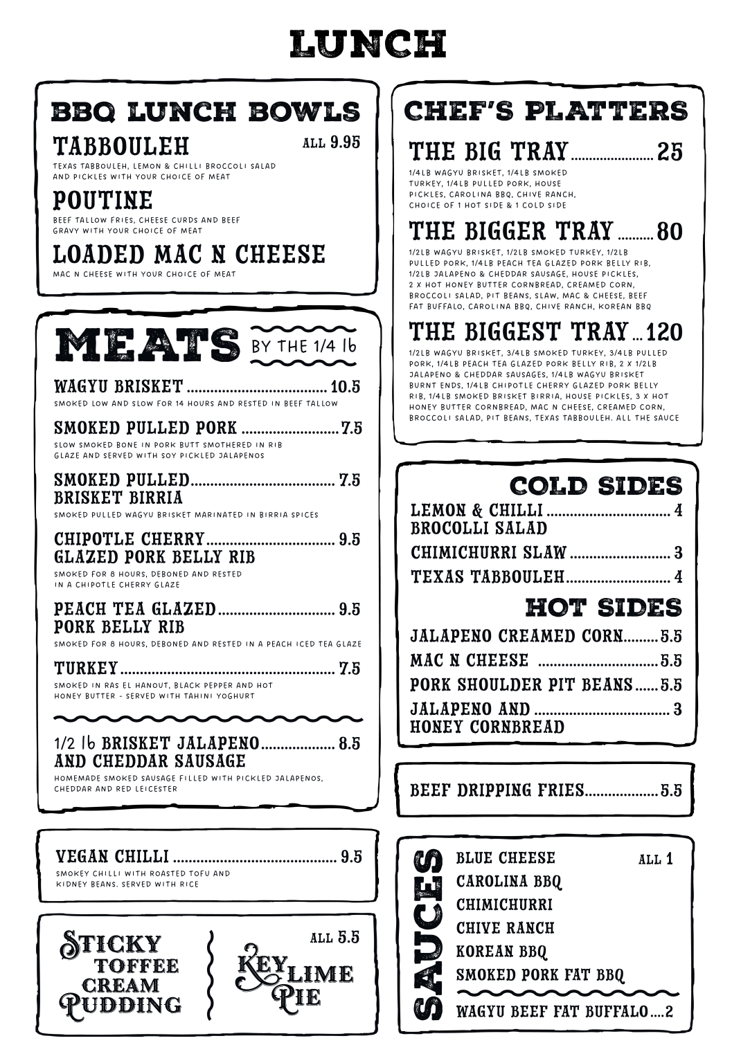 Menus – Big Tray BBQ