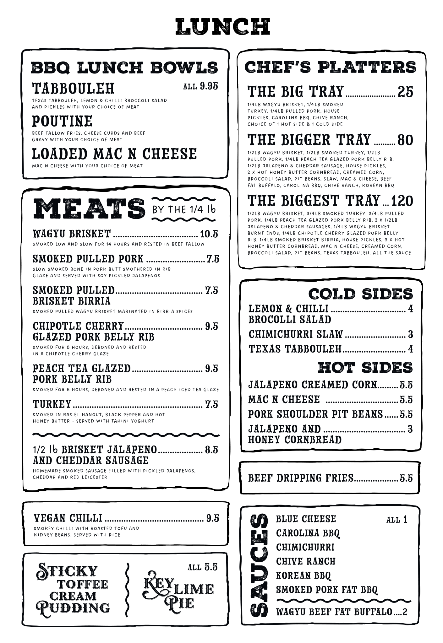 Menus – Big Tray BBQ