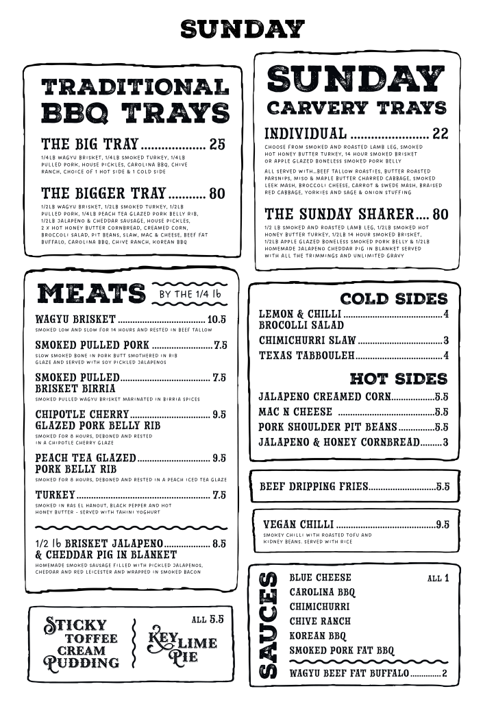Menus – Big Tray BBQ